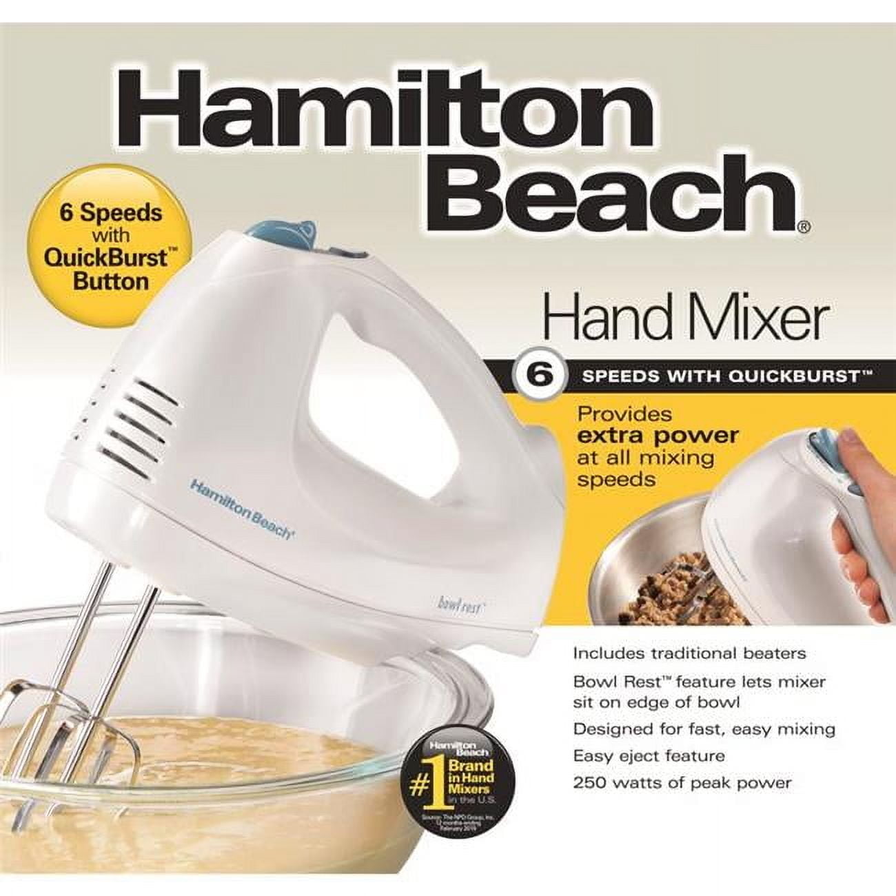 White 6 Speed Hand Mixer - Walmart.com