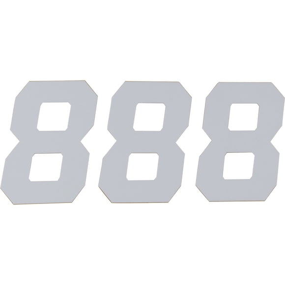 White Vinyl Numbers 6 Inch
