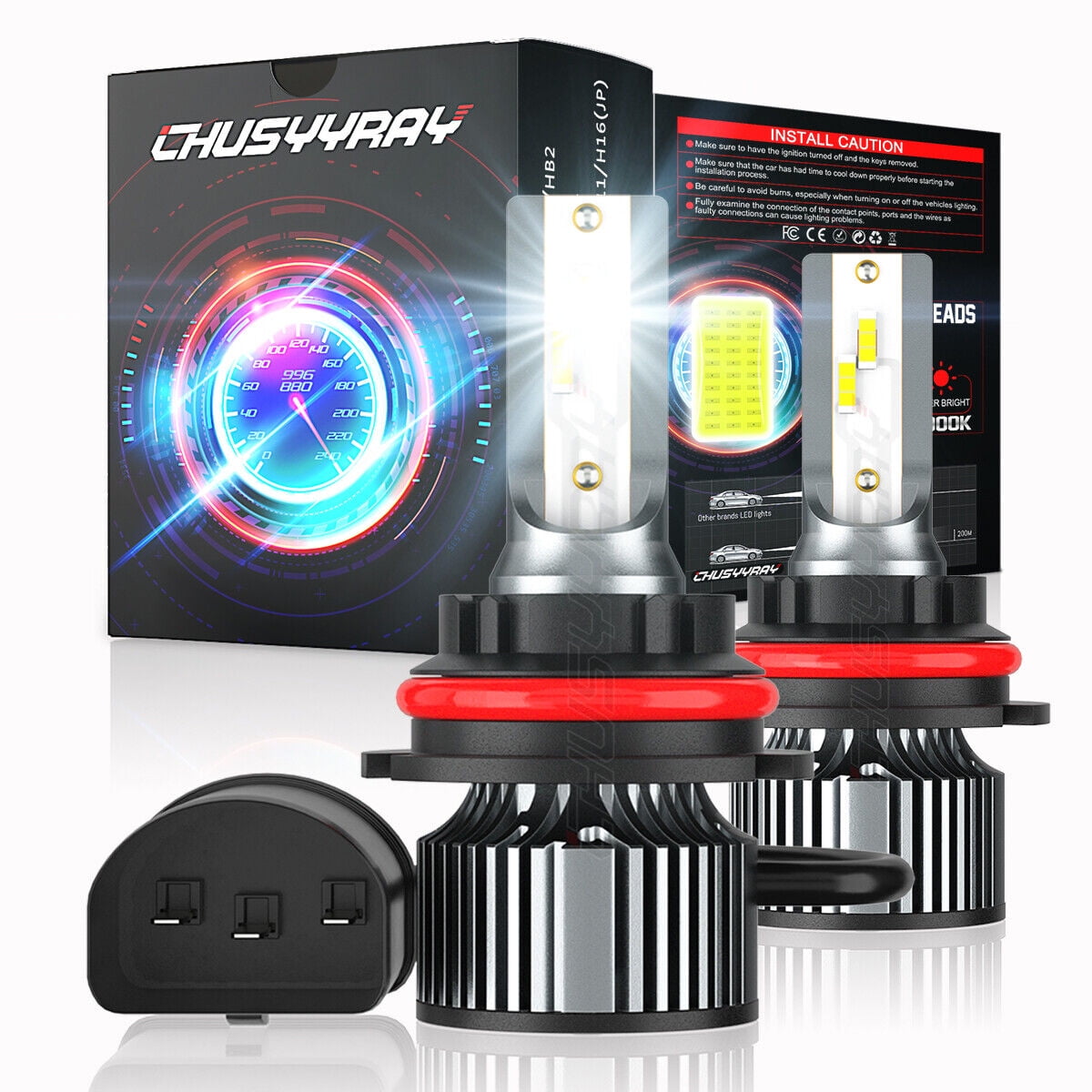 White 6500K 9007 9004 LED Headlight Hi/Lo Beam Bulbs For 1994-04 Ford ...