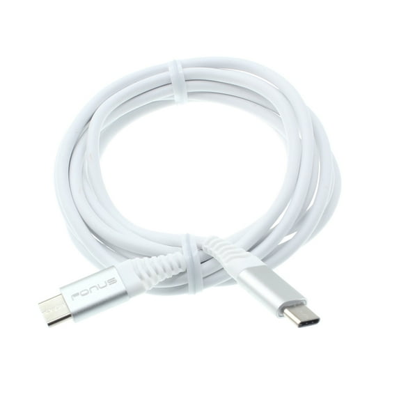 White 6ft Long Type-C Cable [C-to-C] Rapid Charge USB Wire Sync USB-C ...