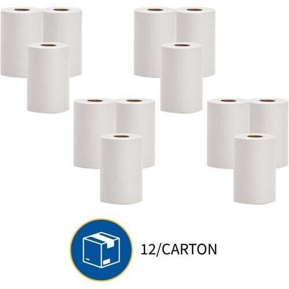 White 7.88" x 350 FT 12 Roll Bathroom Paper Towel Dispenser Refill ...