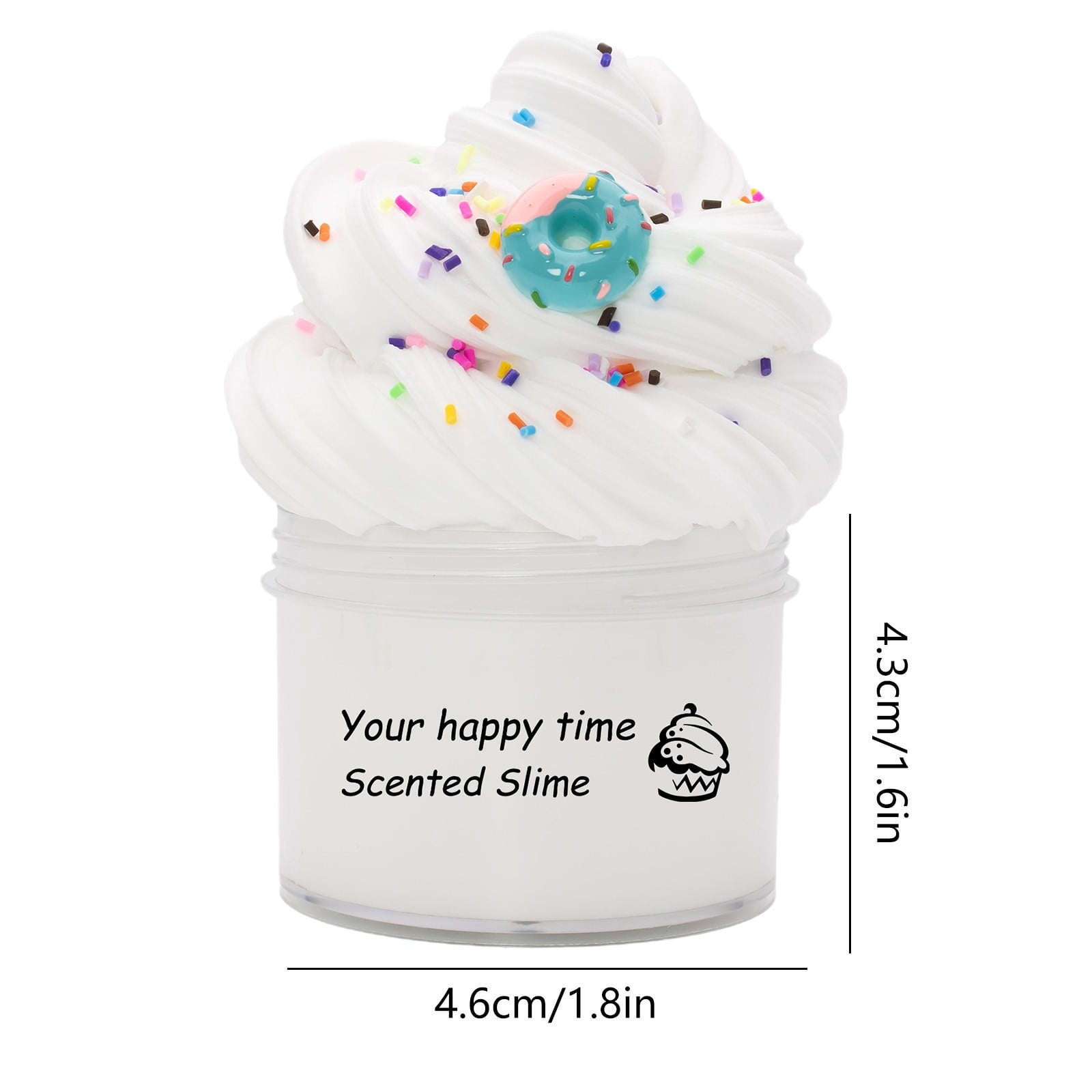 White 70Ml Furry Cloud Butters Slimes Clays Toy Non Settling With ...