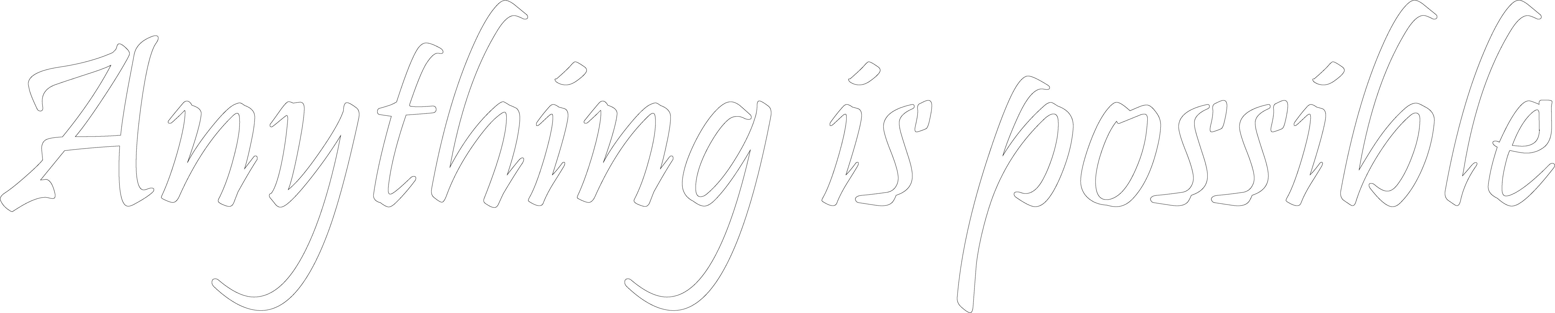 White 75" x 15" Picniva anything is possible Quotes Sayings Words Art ...