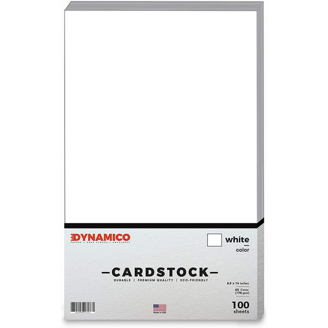 White 8.5 x 14" Cardstock Paper - Legal/Menu Size - for Cards ...