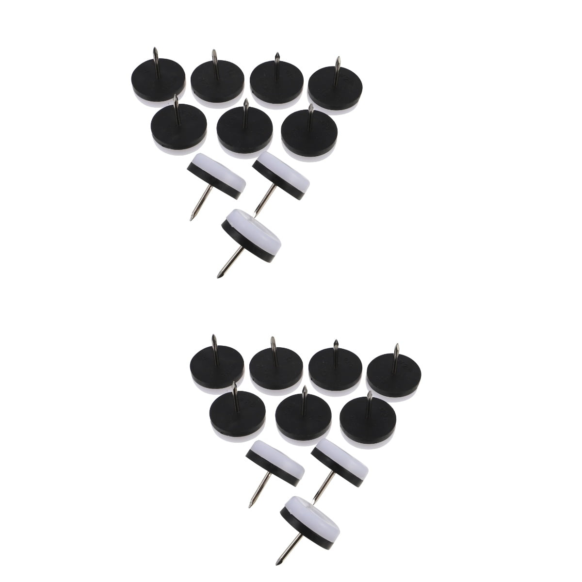 White 80 Pcs Nylon Furniture Leg Floor Protectors Feet Pads Spikes ...