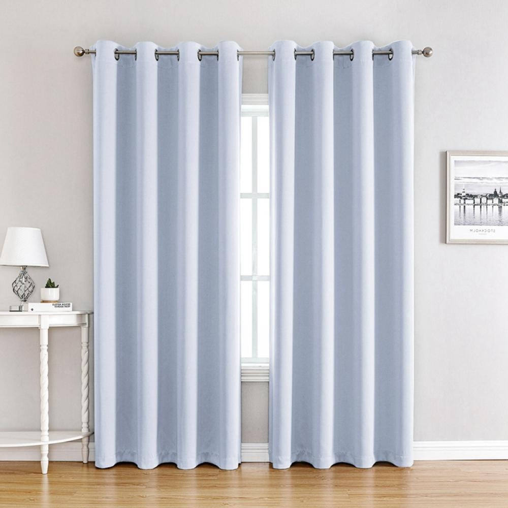 White 99% Blackout Curtains 2 Panels for Bedroom Farmhouse Window ...
