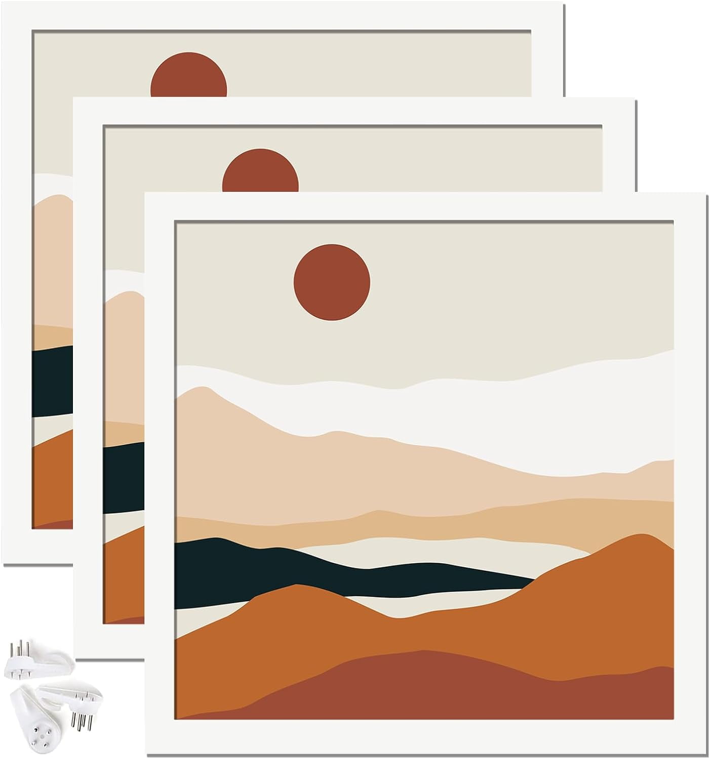 White 9x9 Picture Frame Set of 3, High Transparent Frame for 9 By 9 ...