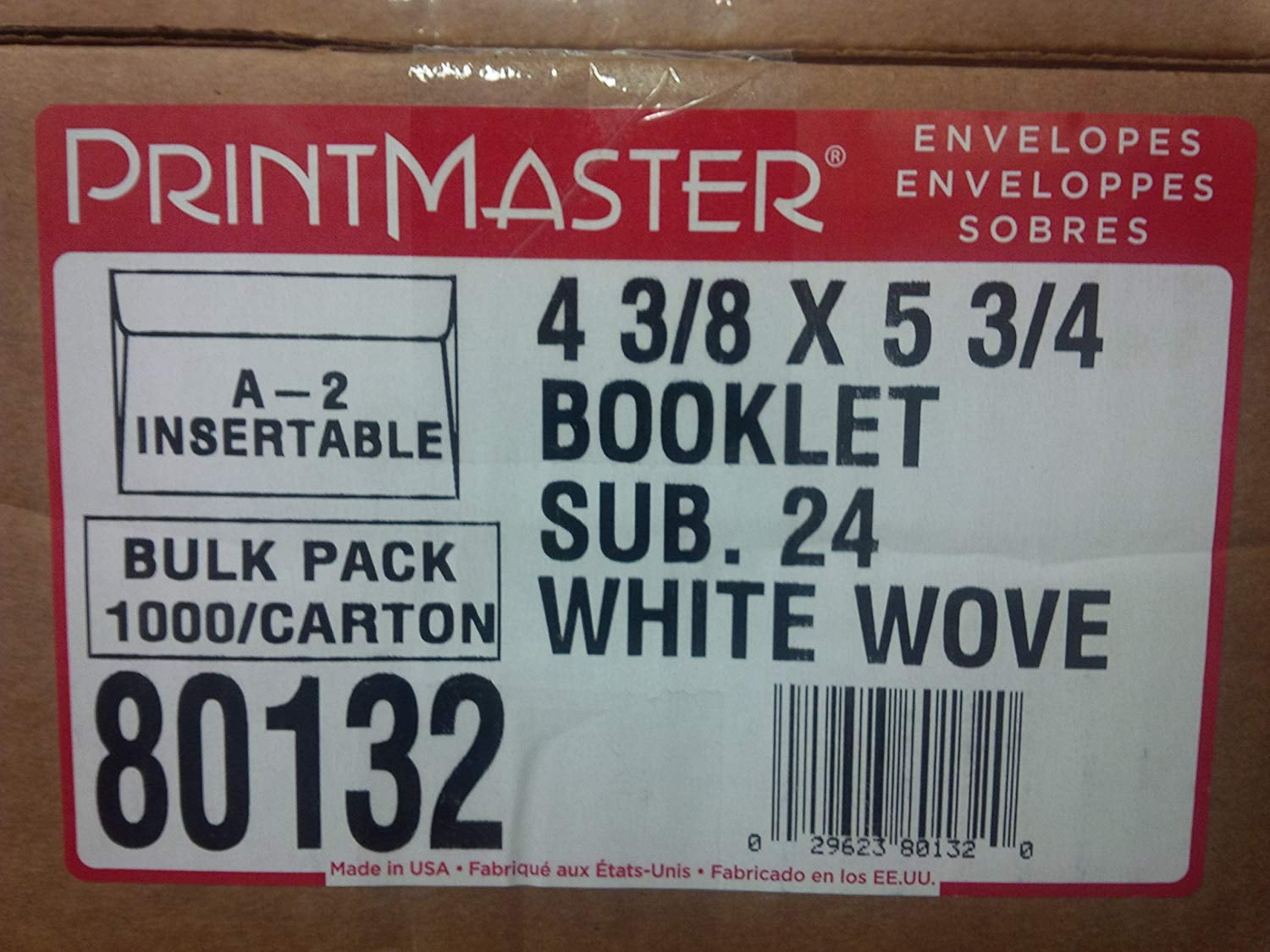 White A2 Envelopes, 4 3/8" X 5 3/4" Booklet, Bulk 1000/carton - Walmart.com