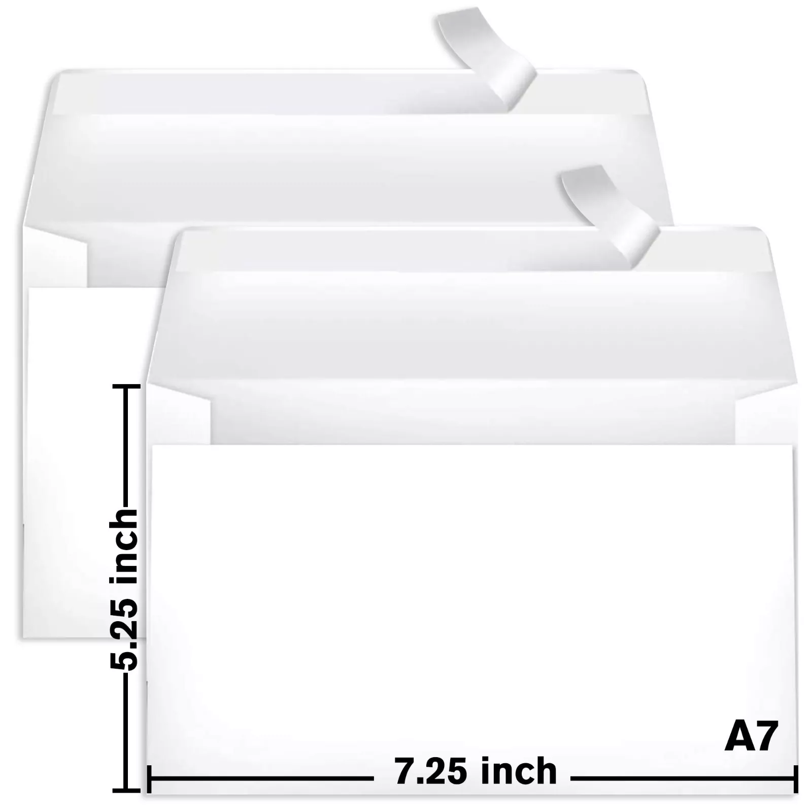 White A7 Invitation Envelopes 5 1/4 x 7 1/4 Self Seal Envelopes 5.25x7 ...