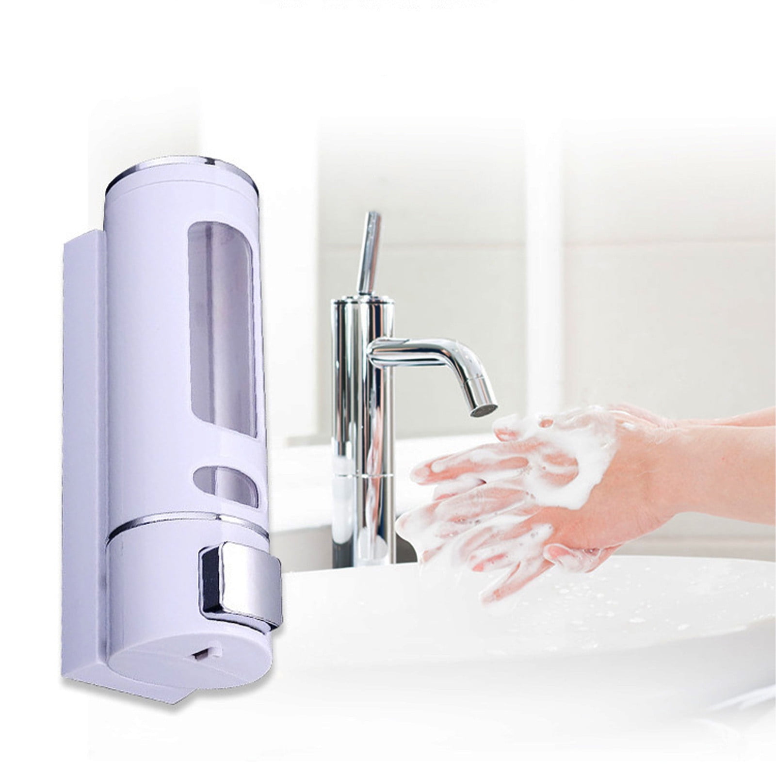 White ABS Wall Mounted Shower Dispenser, 9.05x3.74x2.75in, 400ML, for ...