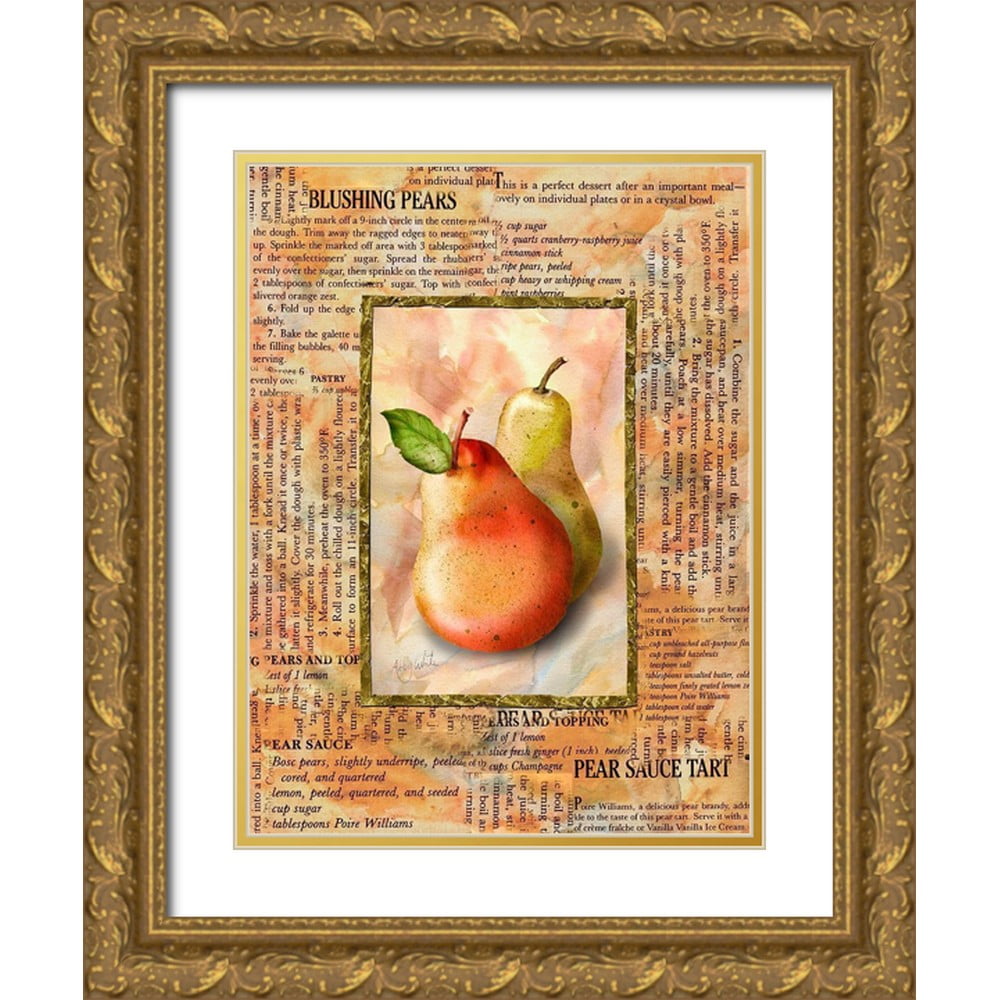 White, Abby 12x14 Gold Ornate Wood Framed with Double Matting Museum ...