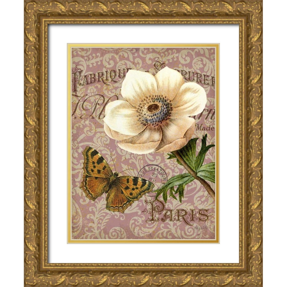 White, Abby 19x24 Gold Ornate Wood Framed with Double Matting Museum ...