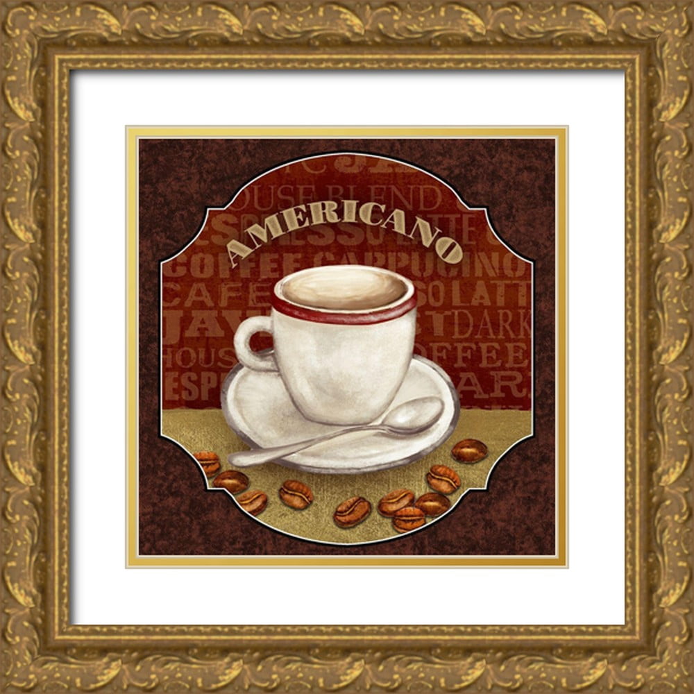 White, Abby 20x20 Gold Ornate Wood Framed with Double Matting Museum ...