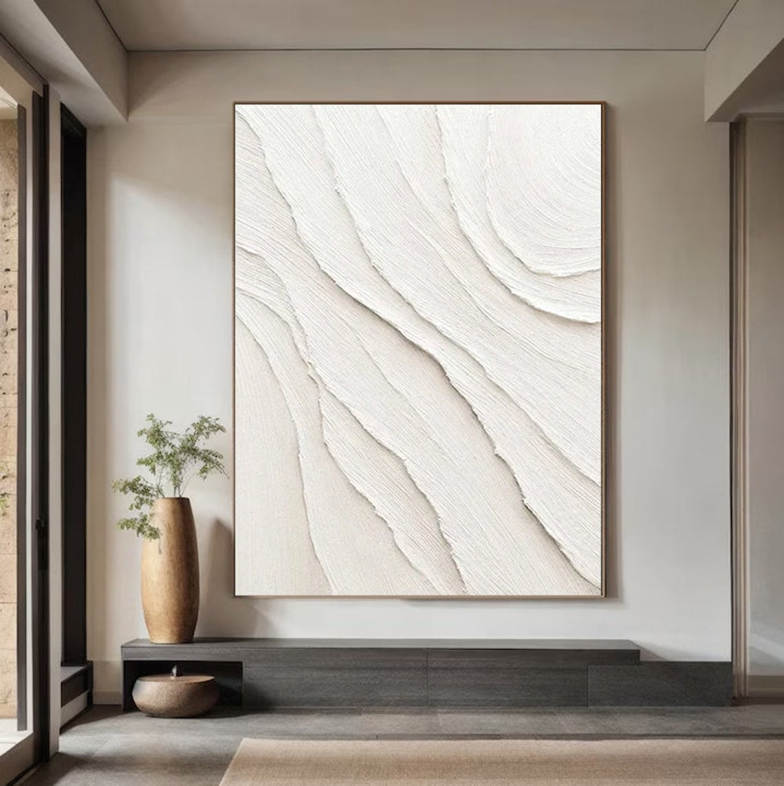 White Abstract Art White Plaster Art On White Textured Art White Wall ...