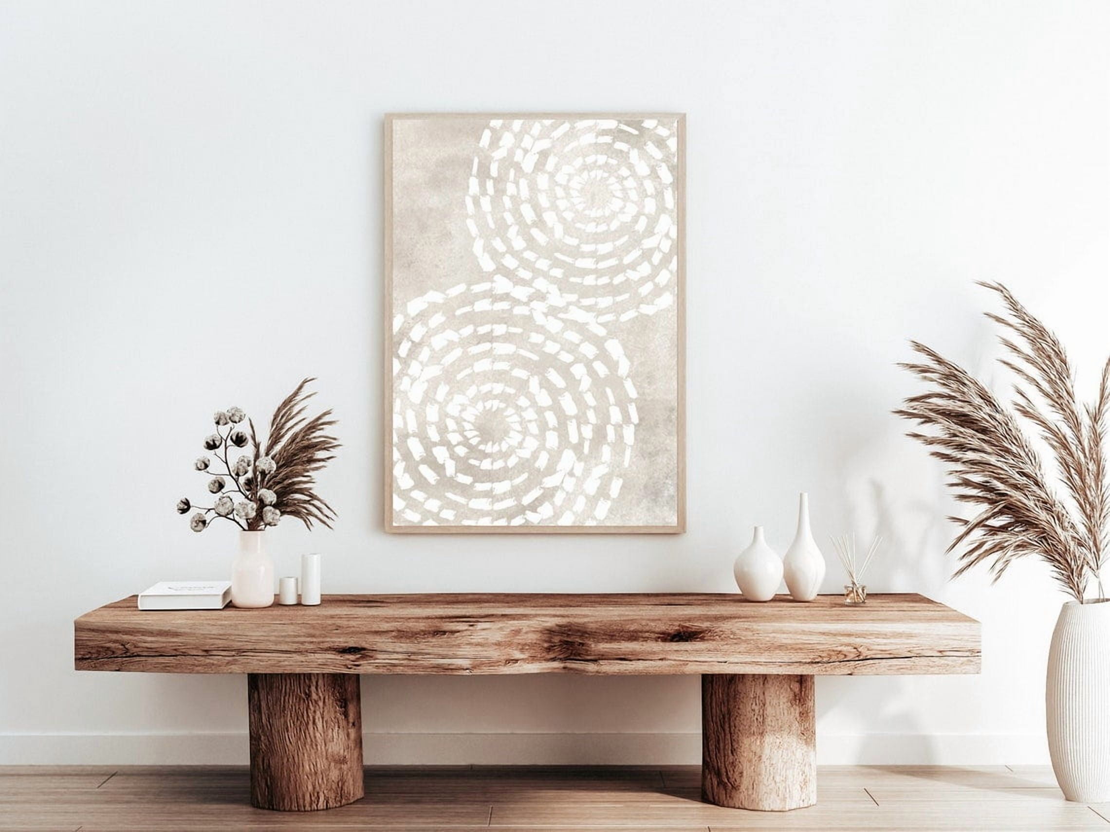 White Abstract Poster Wall Art, Neutral Poster Wall Art, Beige Poster ...