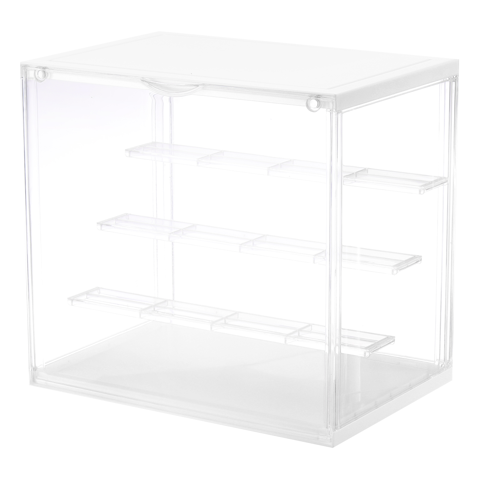White Acrylic Display Case, 13x9x12inch Dustproof Storage for ...