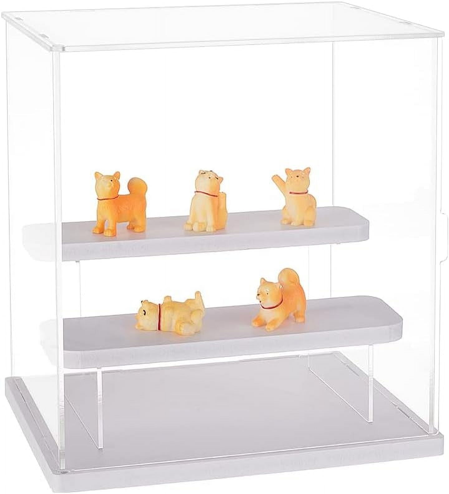 White Acrylic Display Case 3-Tier Assembled Clear Acrylic Action ...