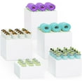 White Acrylic Food Risers,Buffet Risers 5-Sided Acrylic Riser with ...