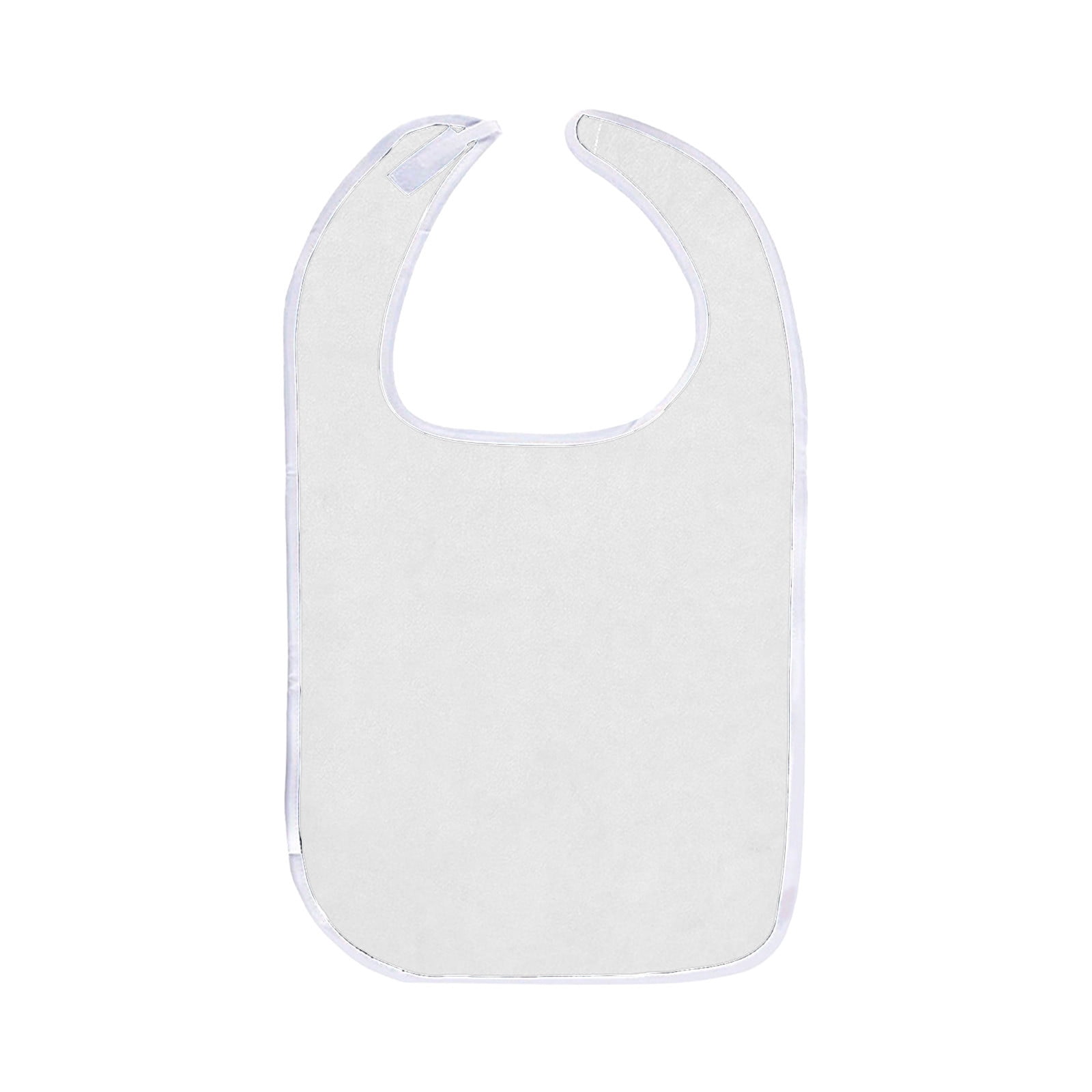 White Adult Bibs for Seniors - Extra Large Cotton Feeding Bib with Hook ...