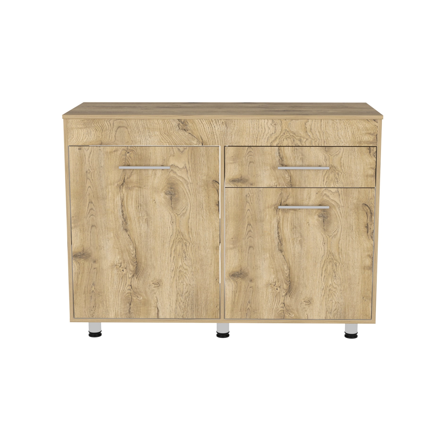 White/Aged Oak Utility Sink Unit | Store Kitchen Tools in an Accessible ...