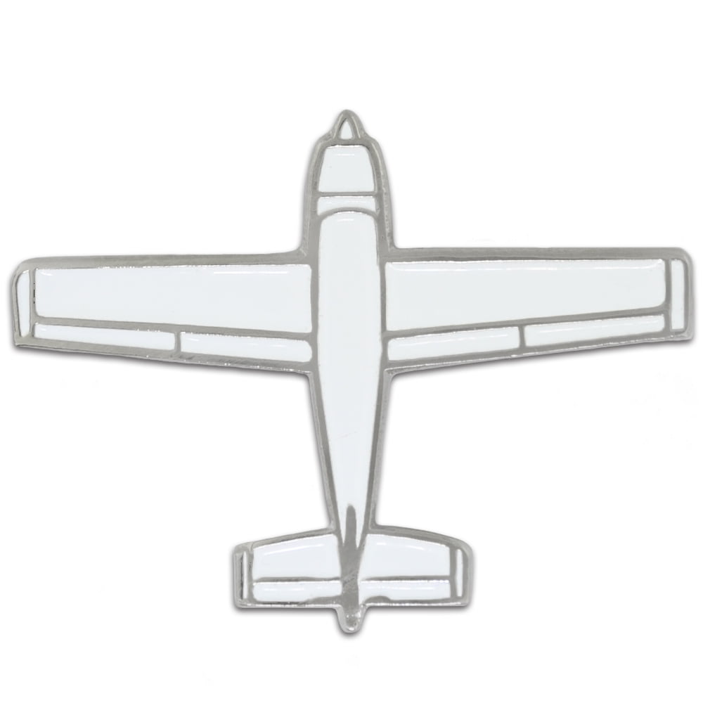 White Air Plane Pilot Flying Aviation Enamel Lapel Pin - Walmart.com