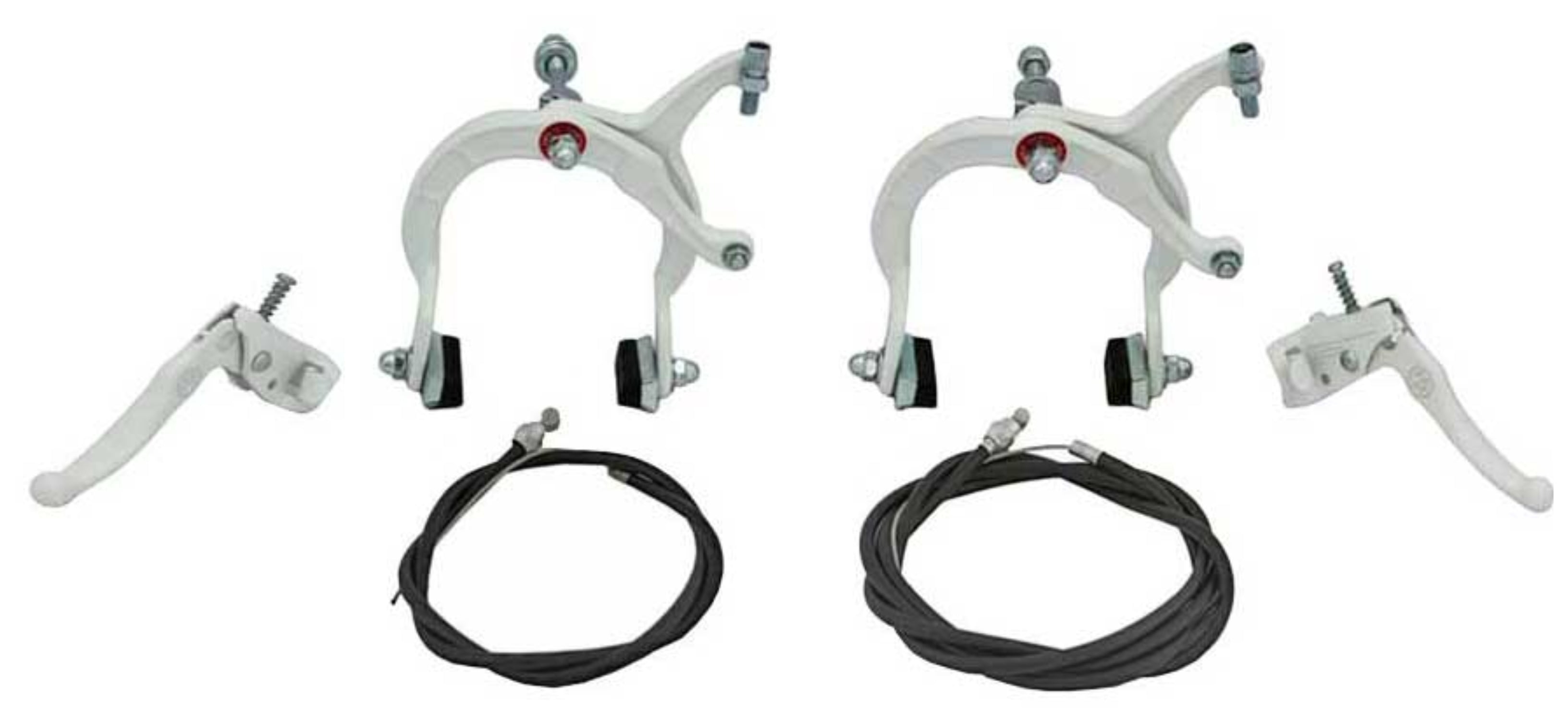 White Alloy Bike Mx Brake Set. Front and Rear Bicycle Brake set Bike ...