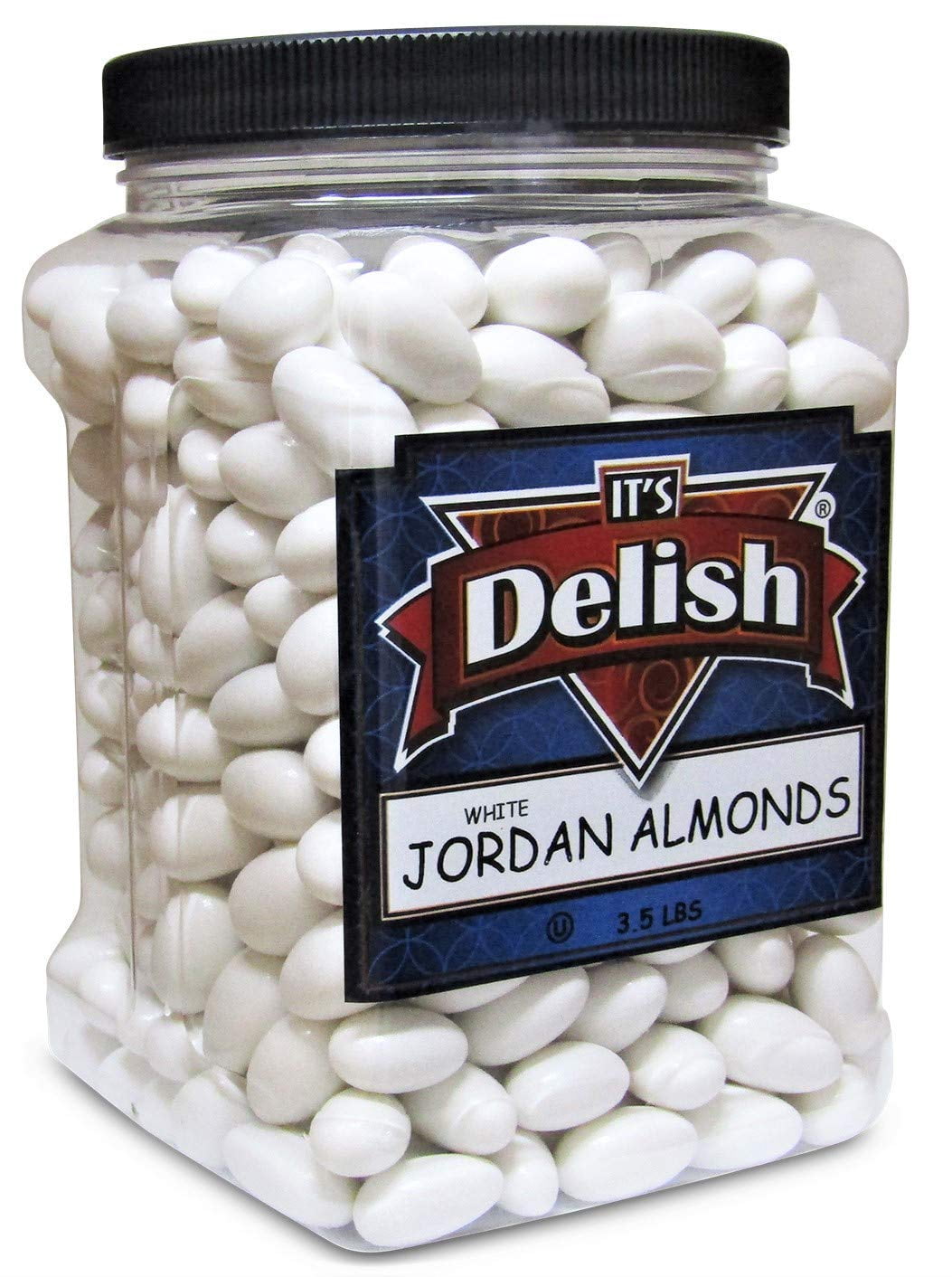White Almonds by Its Delish, 3.5 lbs Jumbo Container | Sugared Almond ...