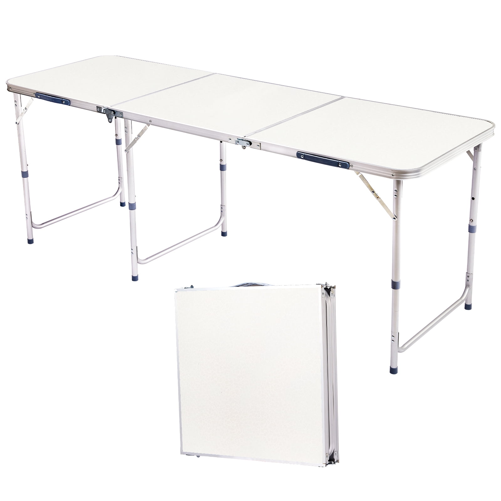 White Aluminum Alloy Folding Table,Multipurpose Portable Aluminum Alloy ...