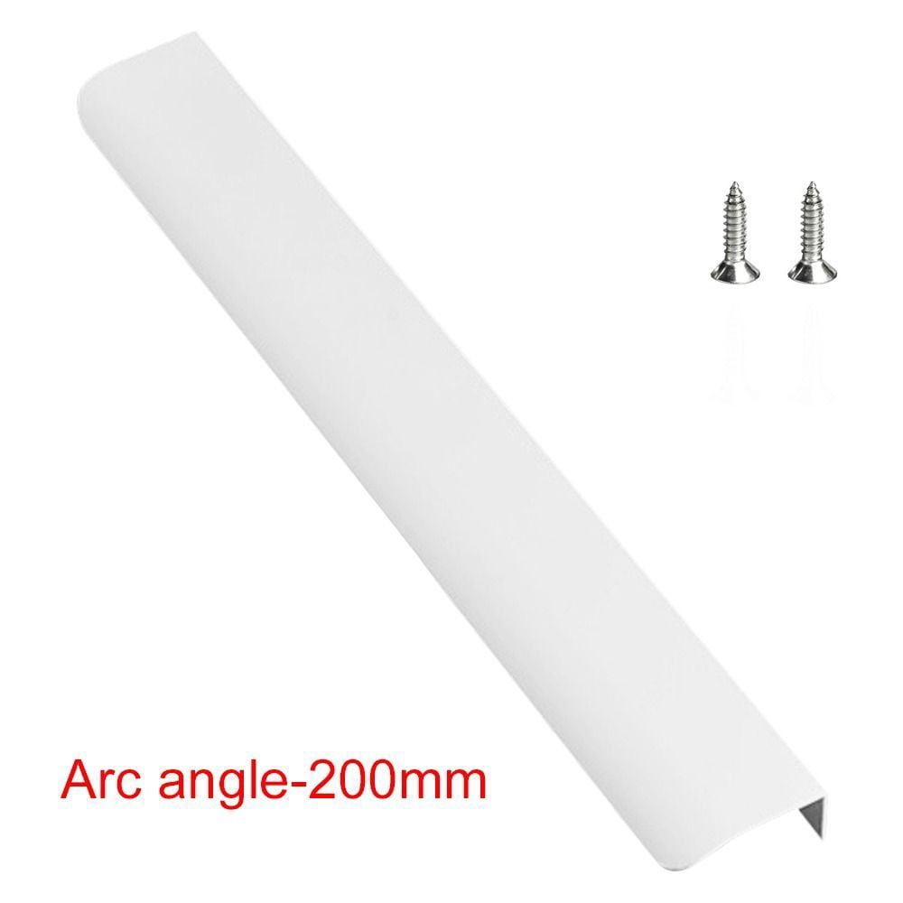 White Aluminum Alloy Kitchen Cupboard Long Pull Hidden Handles Cabinet ...
