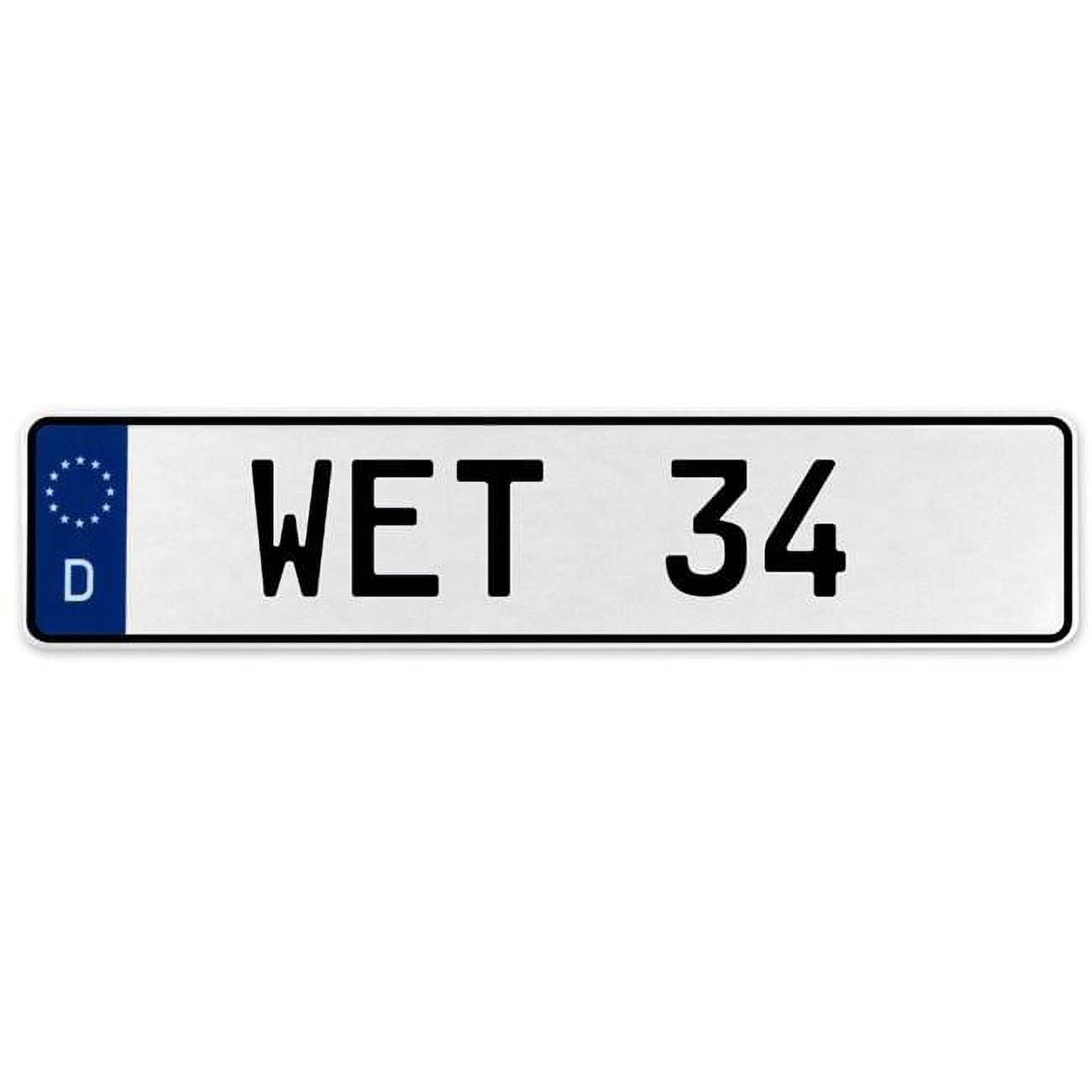 White Aluminum Street Sign Mancave Euro Plate Name Door Sign Wall Art ...