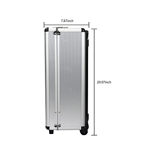 White Aluminum Trolley Case Tool Set, Silver Hand Tool Box with 4 ...