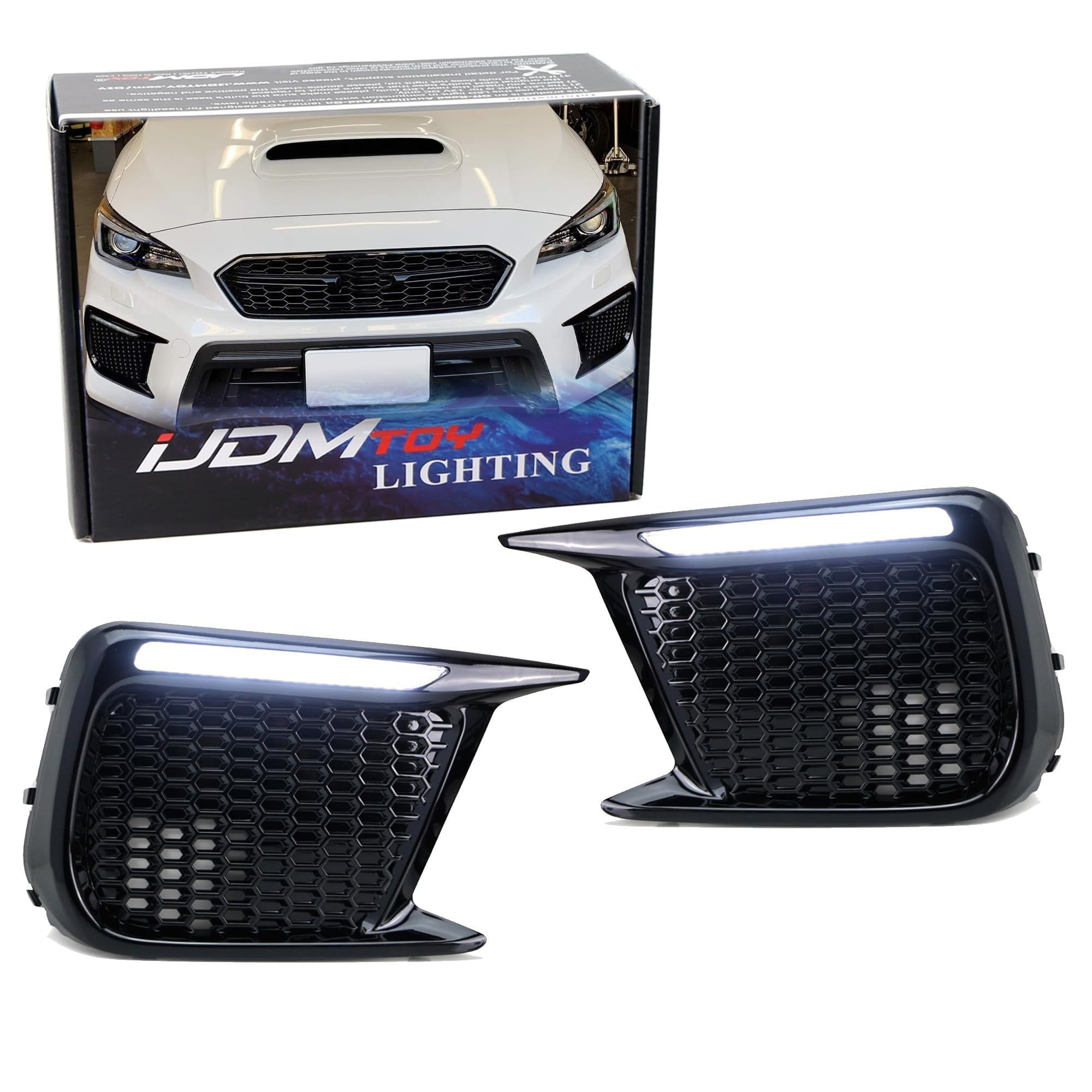 White/Amber Dynamic Sequential Flash Switchback LED Daytime Running Lights Non-Fog Version ...