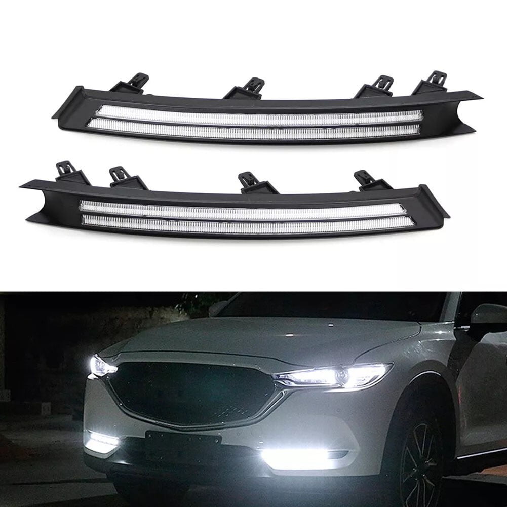 White/Amber Sequential Switchback Led Daytime Drl Light Kit For Mazda ...