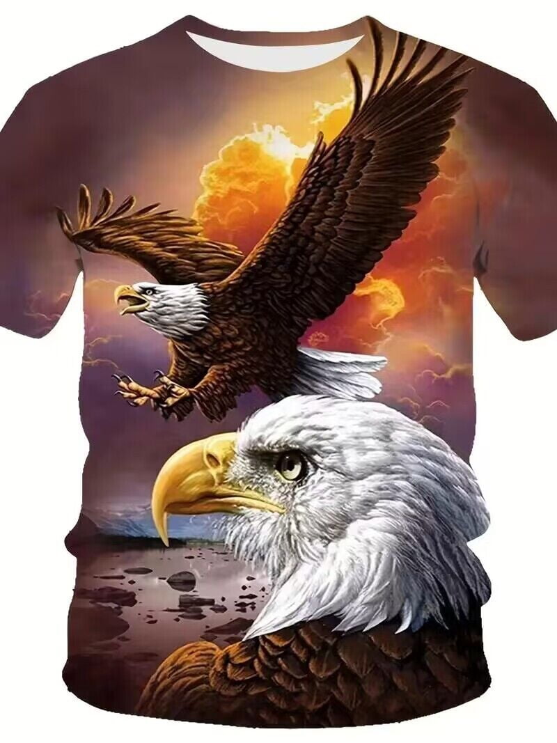 White American Bald Eagle Graphic Print Fashion Color Cloud s - Walmart.com