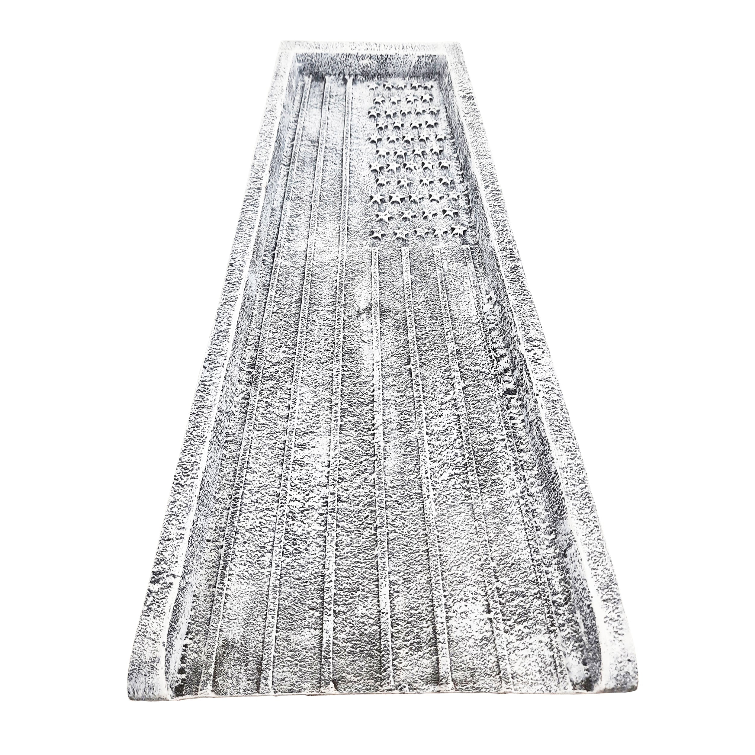 White American Flag 24-in Cast Aluminum Downspout Gutter Splash Block ...