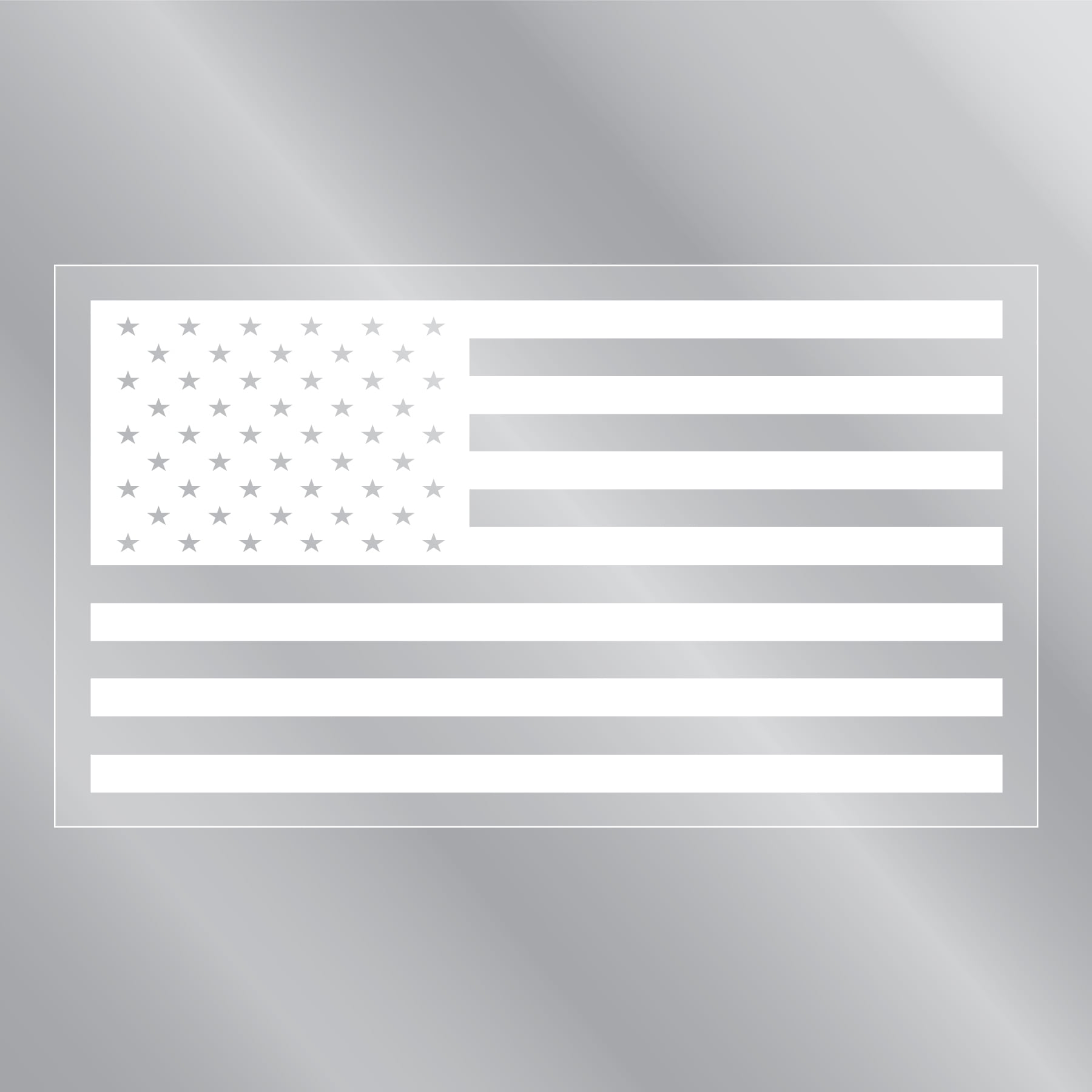 White American Flag Rectangle Clear Sticker - Walmart.com