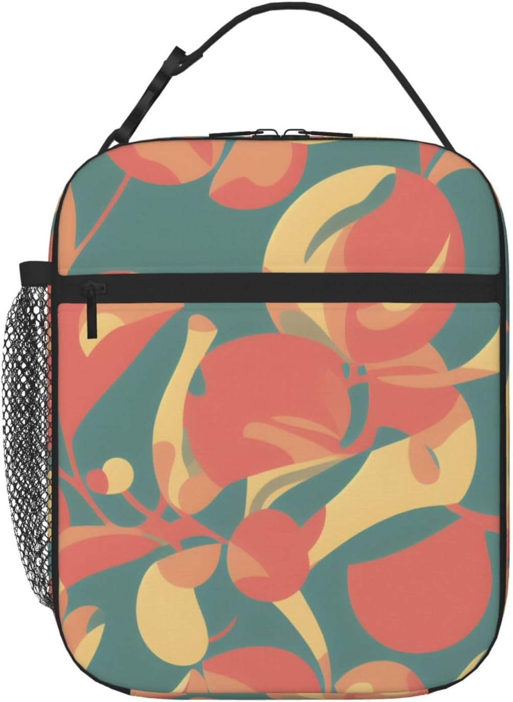 White And Black Dot Lunch Bag For Women/Men Insulated Lunch Bag ...