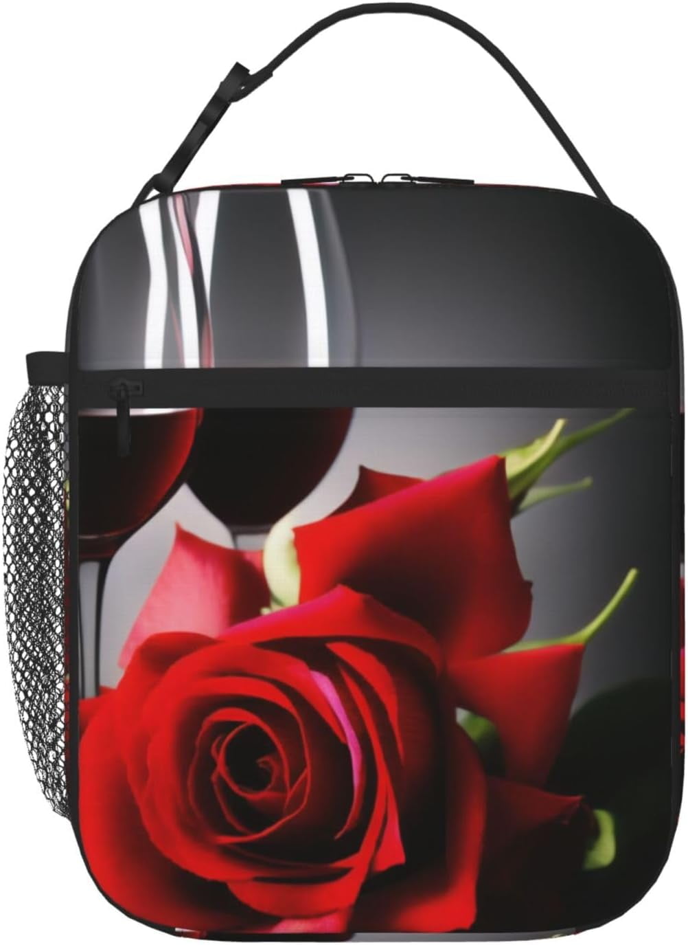 White And Black Dot Lunch Bag For Women/Men Insulated Lunch Bag ...