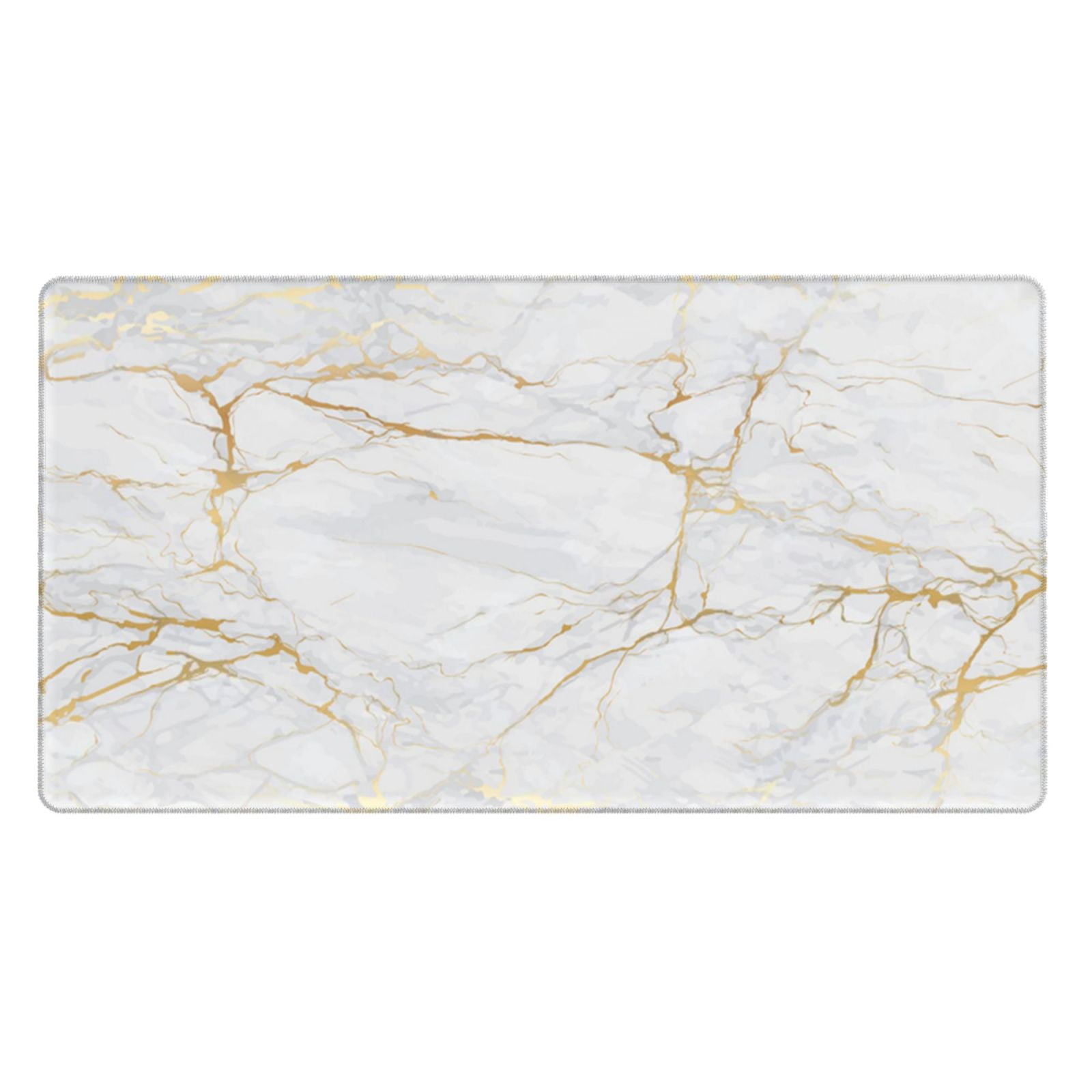 White And Gold Marble Mousepad Large Mouse Pad Desk Pad Computer ...