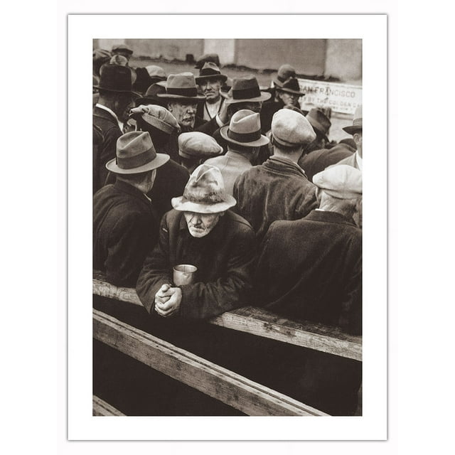 White Angel Breadline San Francisco - Vintage B&W Historical Photograph ...