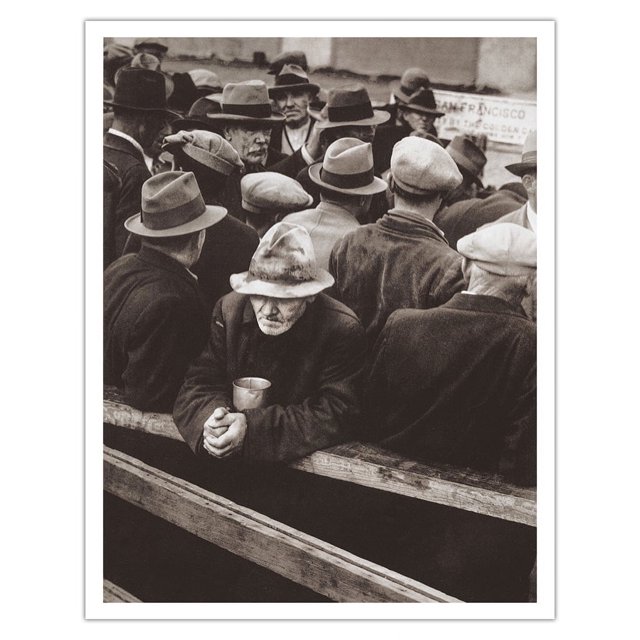 White Angel Breadline San Francisco - Vintage B&W Historical Photograph ...