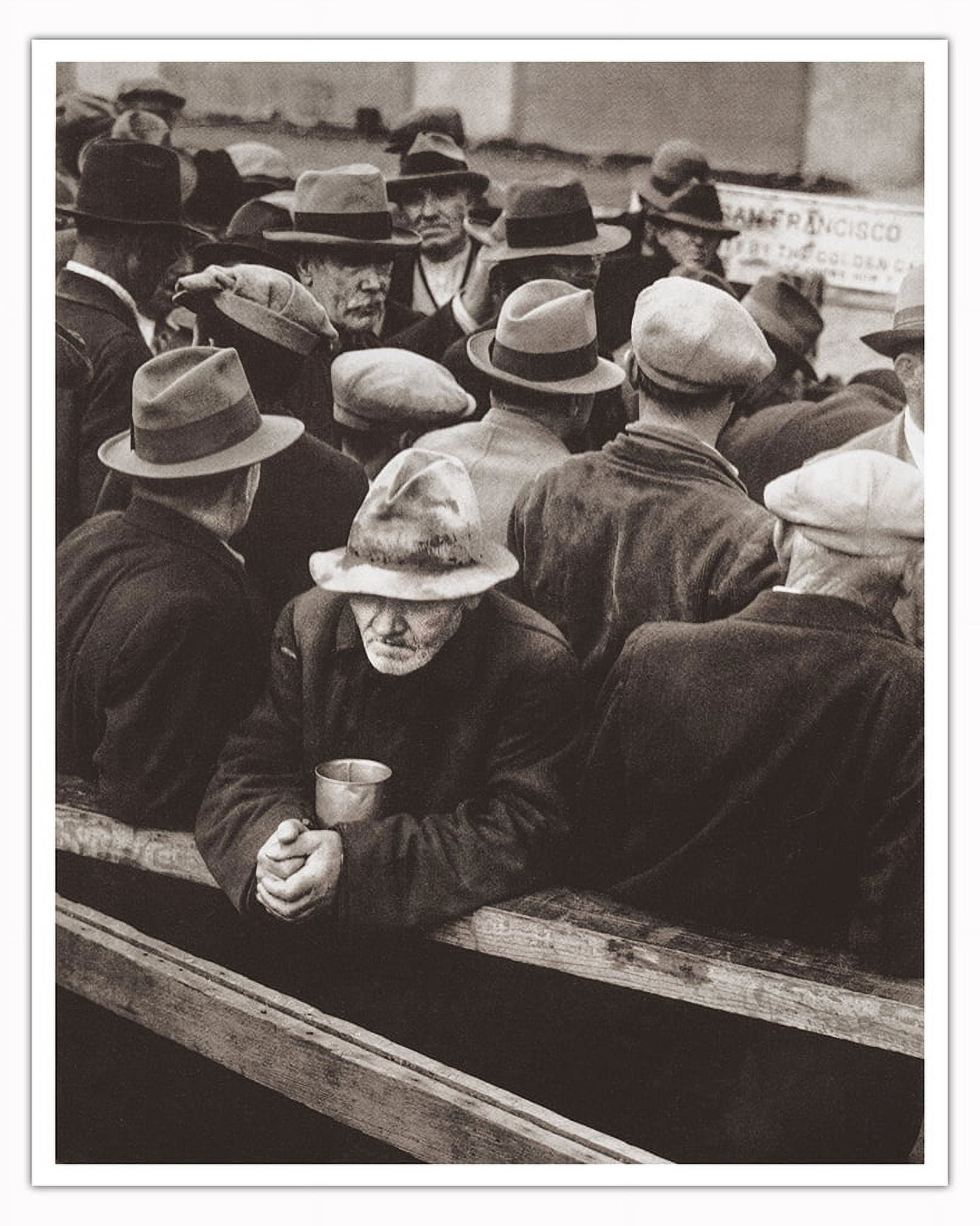 White Angel Breadline San Francisco - Vintage B&W Historical Photograph ...
