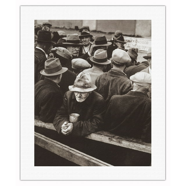 White Angel Breadline San Francisco - Vintage B&W Historical Photograph ...