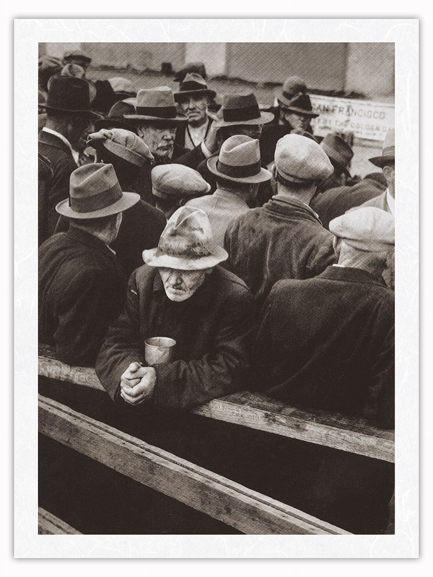 White Angel Breadline San Francisco - Vintage B&W Historical Photograph ...