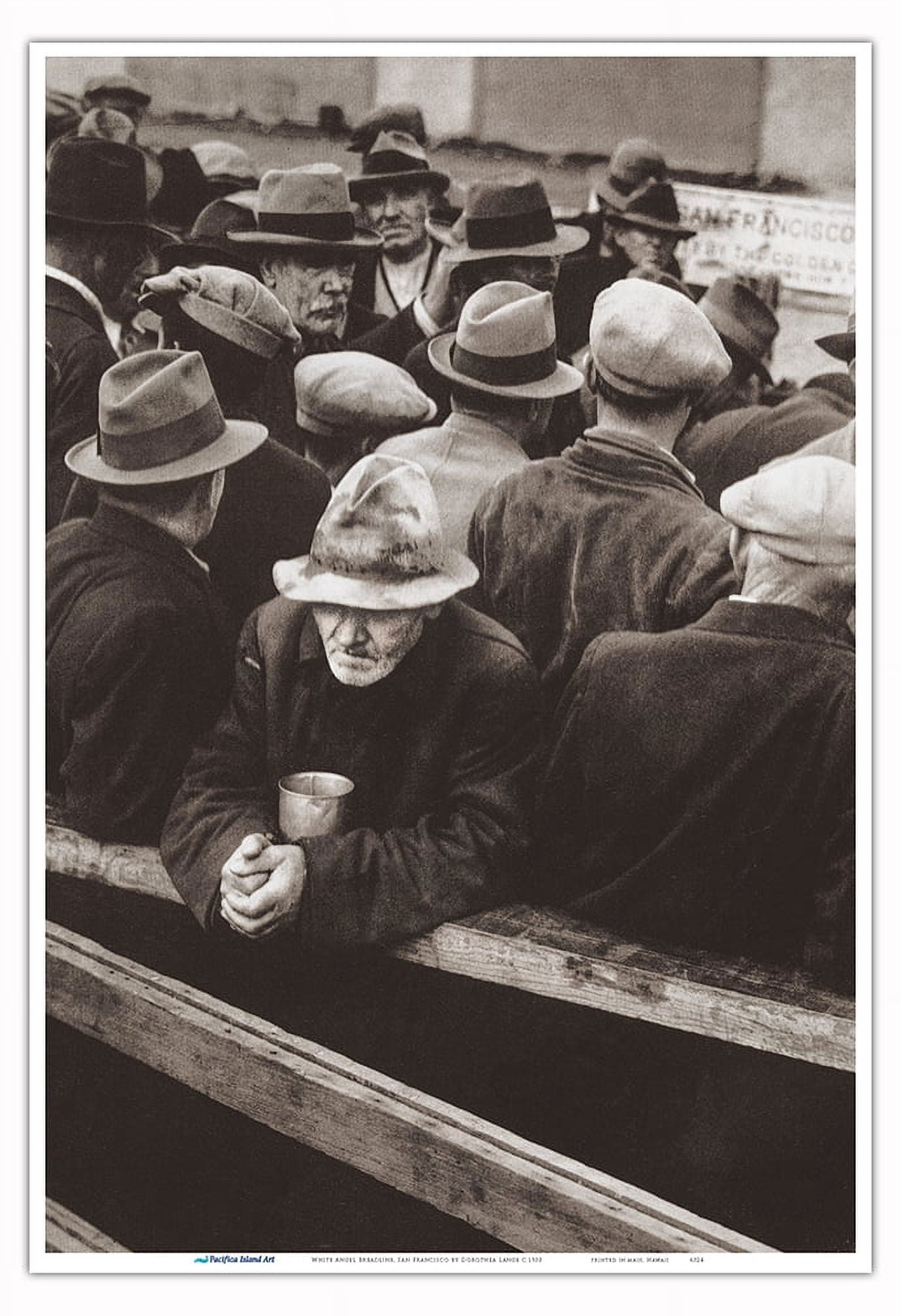 White Angel Breadline San Francisco - Vintage B&W Historical Photograph ...