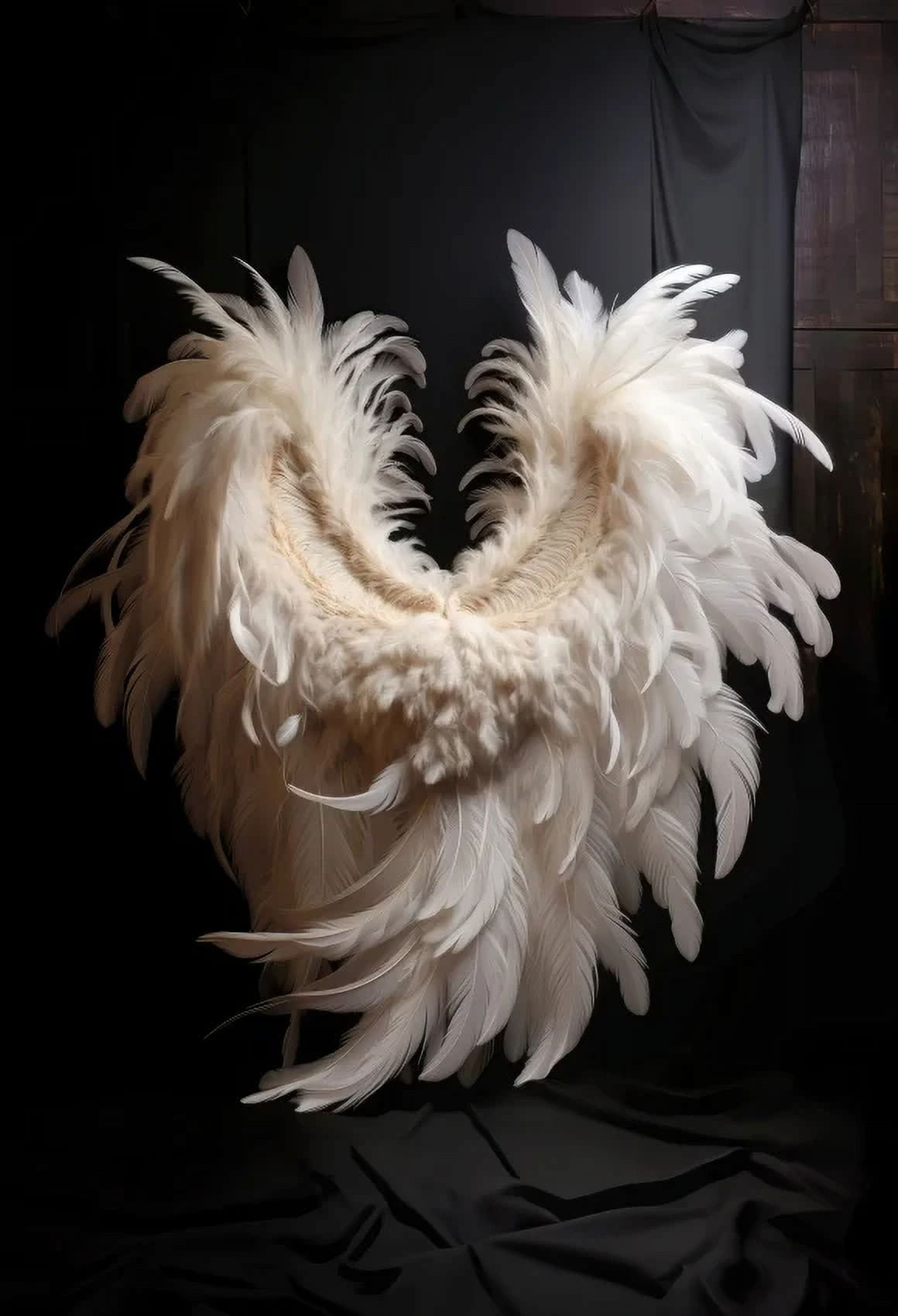 White Angel Wings Adult Birthday Party Maternity ic Portrait r Photo ...