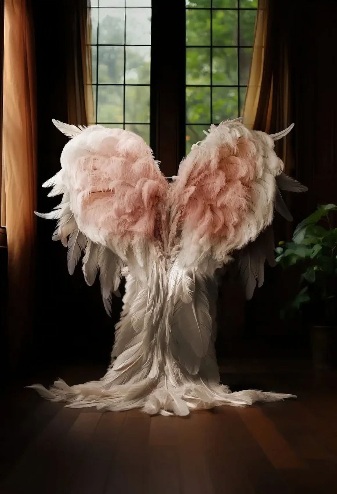White Angel Wings Adult Birthday Party Maternity ic Portrait r Photo ...