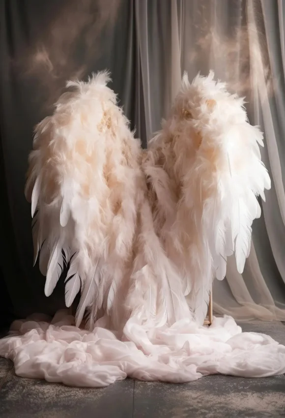 White Angel Wings Adult Birthday Party Maternity ic Portrait r Photo ...