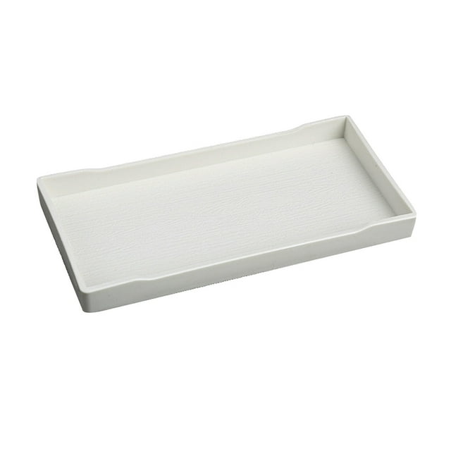 White Antislip Plastic Tray 8.7X4 Inch-Kitchen Countertop Tray, Makeup ...