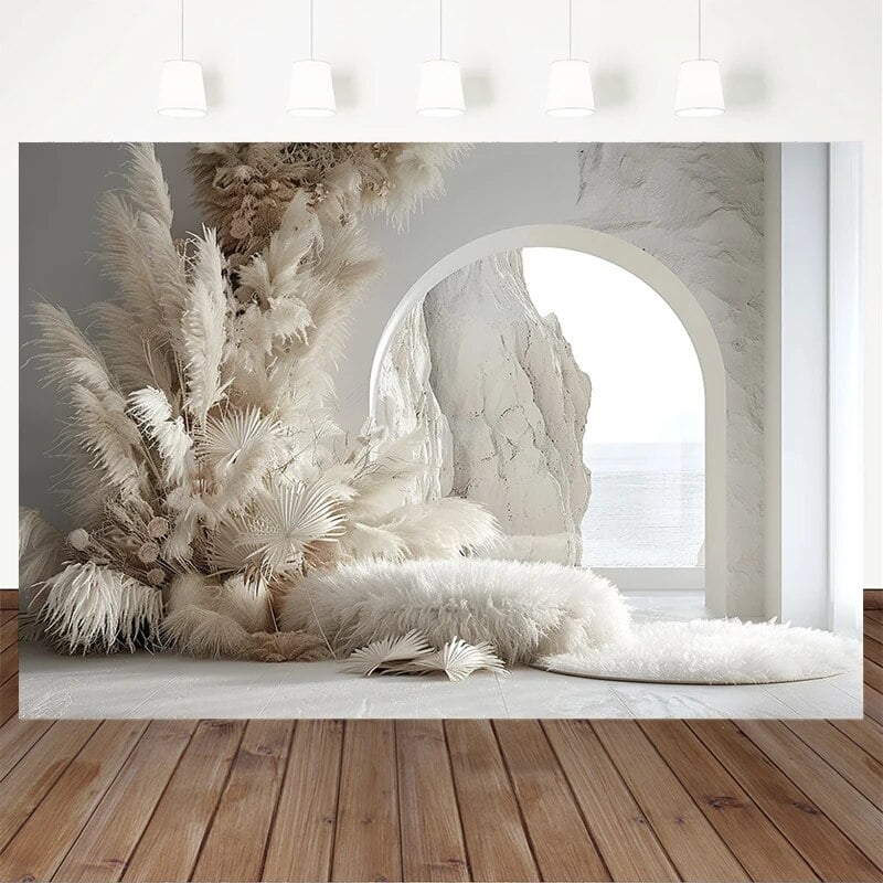 White Arch Door Art Backdrop For Photography Photo Abstract Background ...